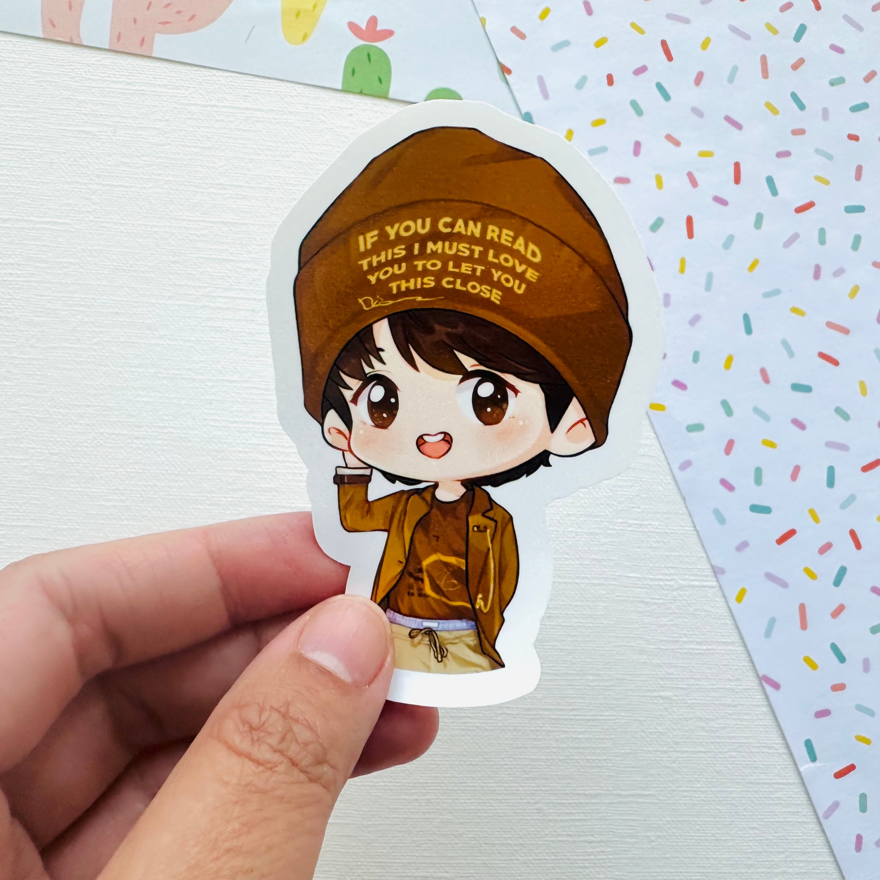 Hobi Airport Fashion Dior Beanie Vinyl Waterpoof Sticker (Copy ...